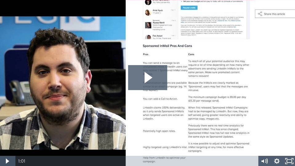 Why Use LinkedIn Sponsored InMail and Account Based Marketing? Why Use LinkedIn Sponsored InMail and Account Based Marketing?
